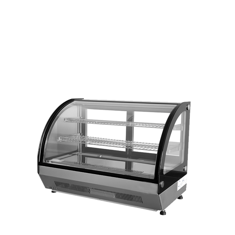 35″ Curved Glass Countertop Refrigerated Display Case – Restaurant ...